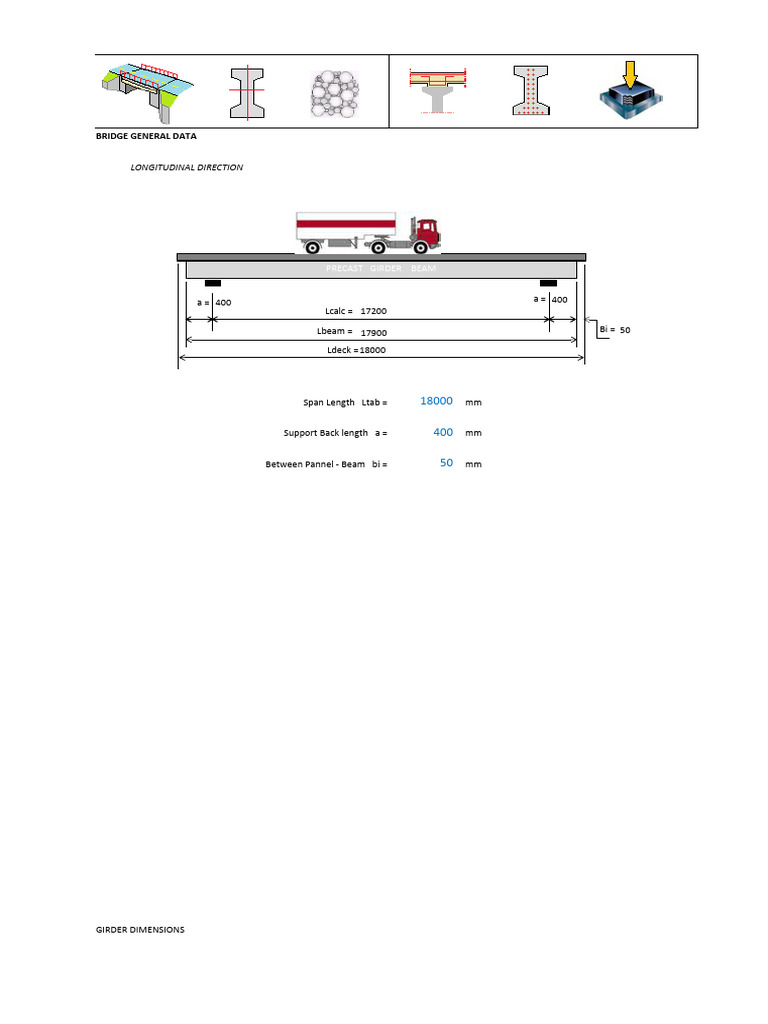 AASHTO Bridge Design (Girder + Deck) | PDF | Beam (Structure) | Bending