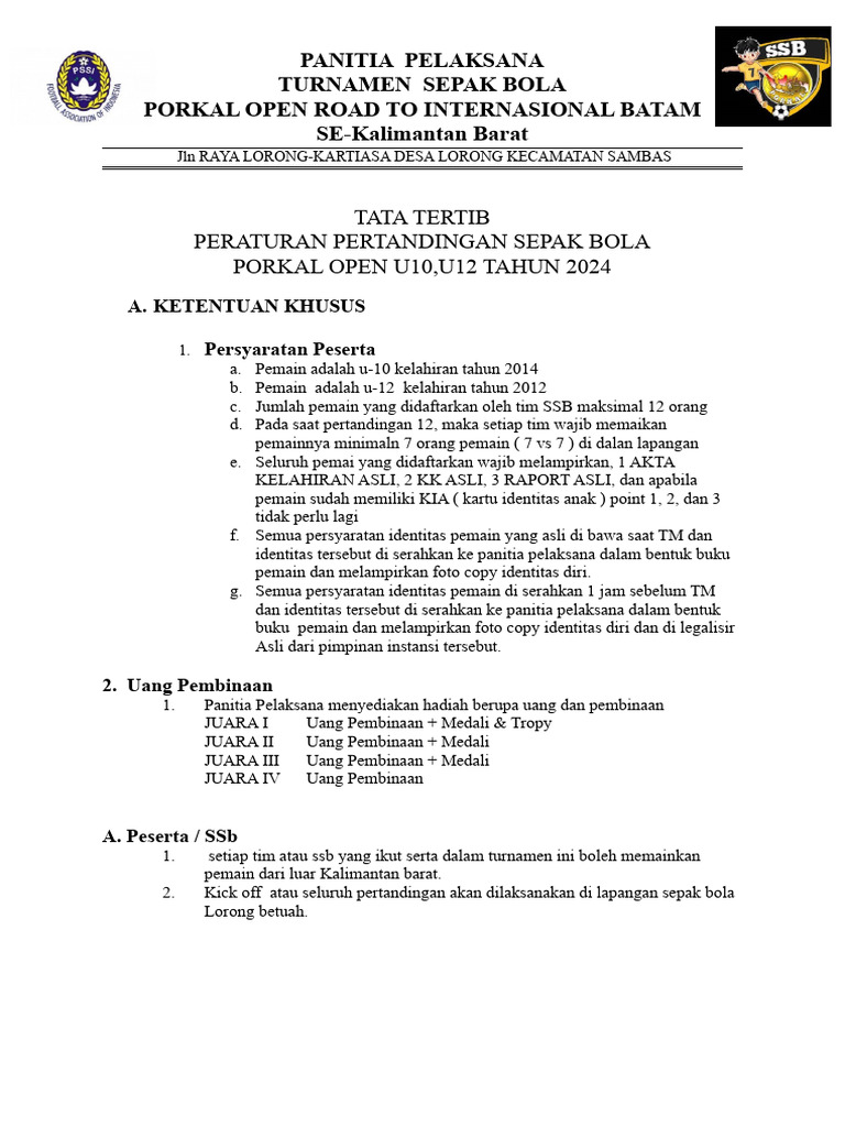 Panitia Pelaksana SSB | PDF