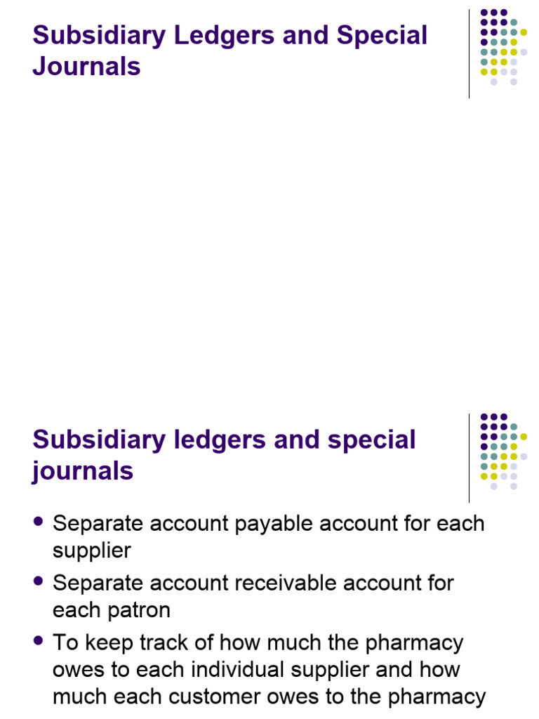 Subsidiary Ledgers and Special Journals | PDF | Debits And Credits | Receipt