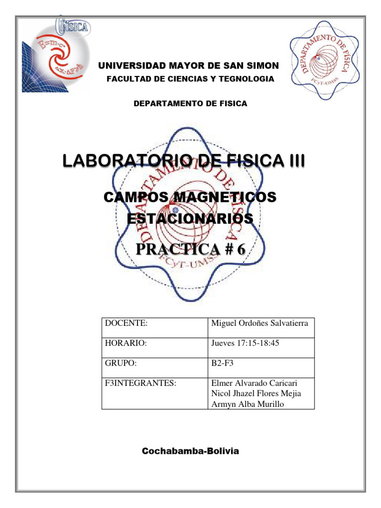 Informe 6 de Labo de Fisica 3 | PDF | Campo magnético | Imán