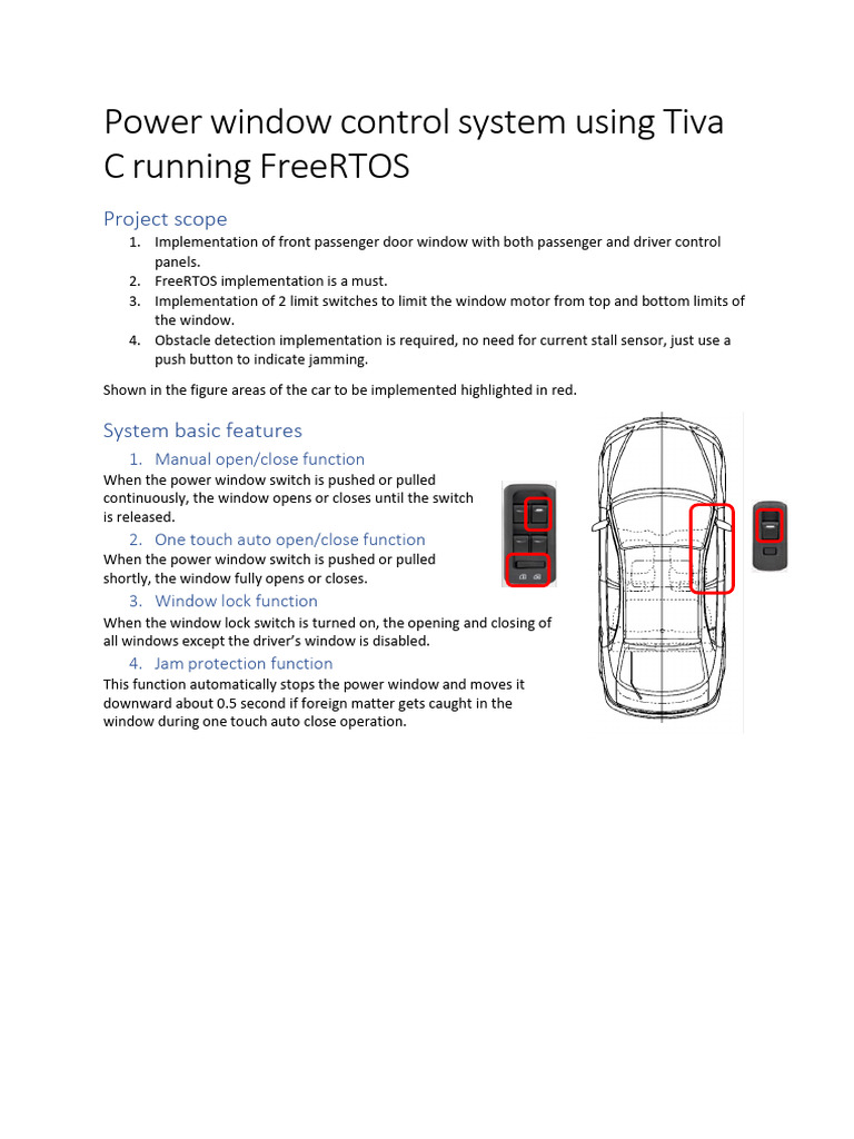 Power Window Control System Using Tiva C Running FreeRTOS-3 | PDF | Switch | Computing