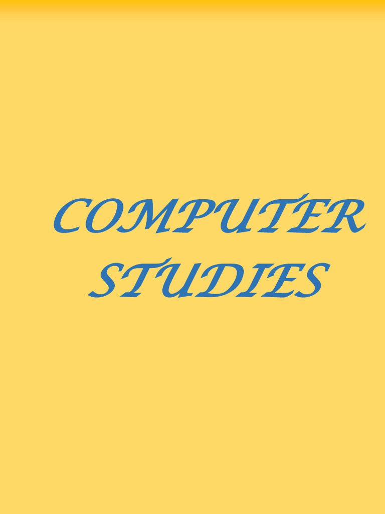 Class 5 Computer Studies Syllabus | PDF | Internet | Computer Programming