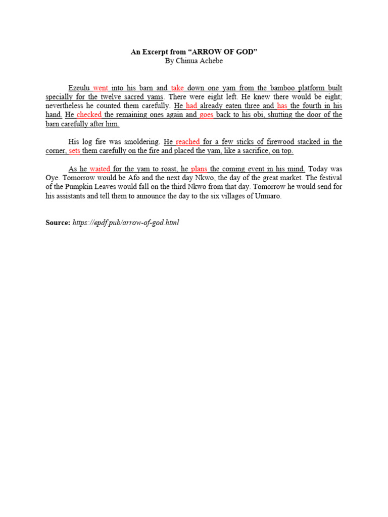 4.5 - An Excerpt of 'ARROW OF GOD' | PDF