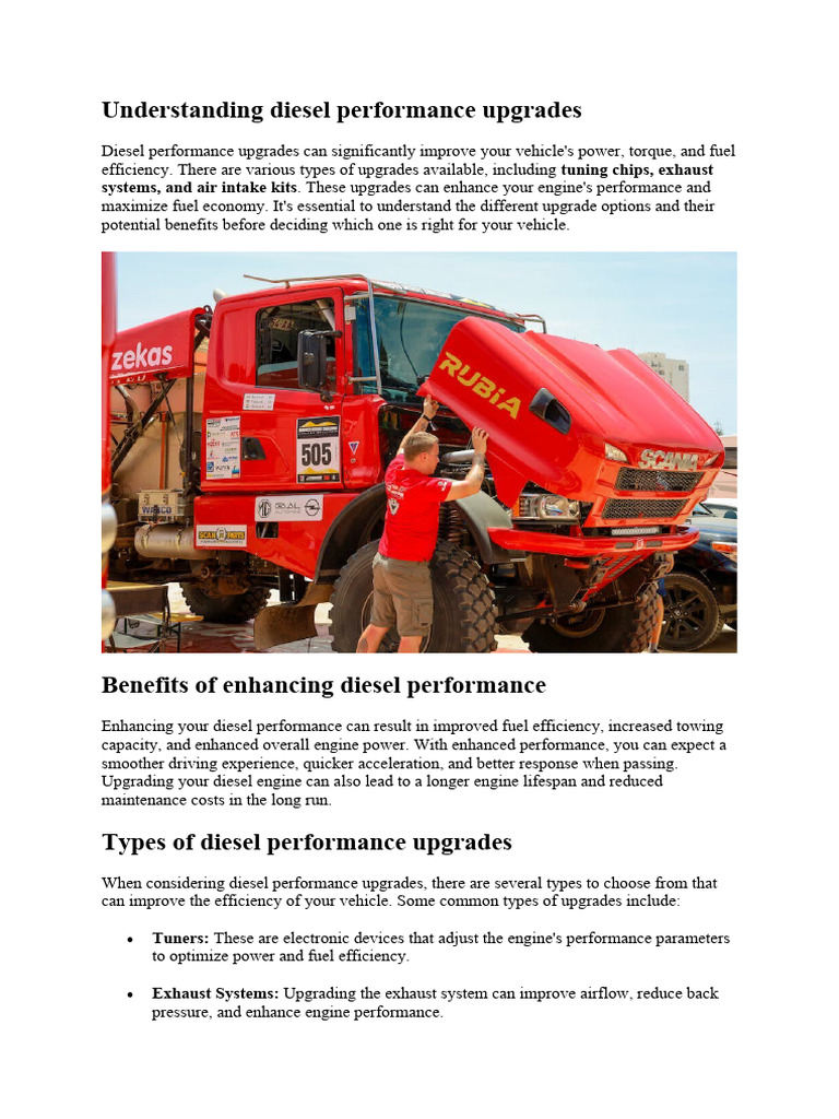 Understanding Diesel Performance Upgrades | PDF | Diesel Engine | Engines