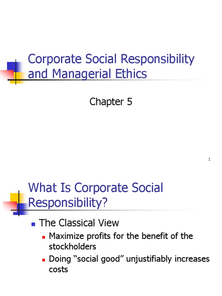 Chapter 5 CSR | PDF | Corporate Social Responsibility | Organizational ...