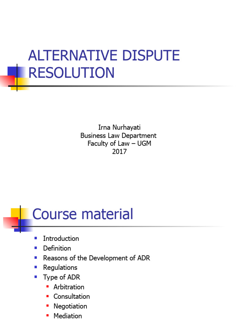 Arbitrase Prof Hawin | PDF | Alternative Dispute Resolution | Mediation