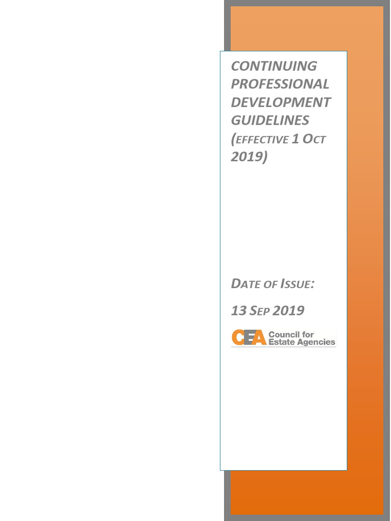 Cea CPD Guidelines | PDF | Professional Development | Lease