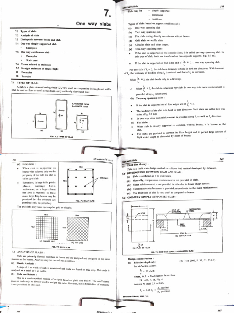 One Way Slab | PDF | Stairs | Beam (Structure)
