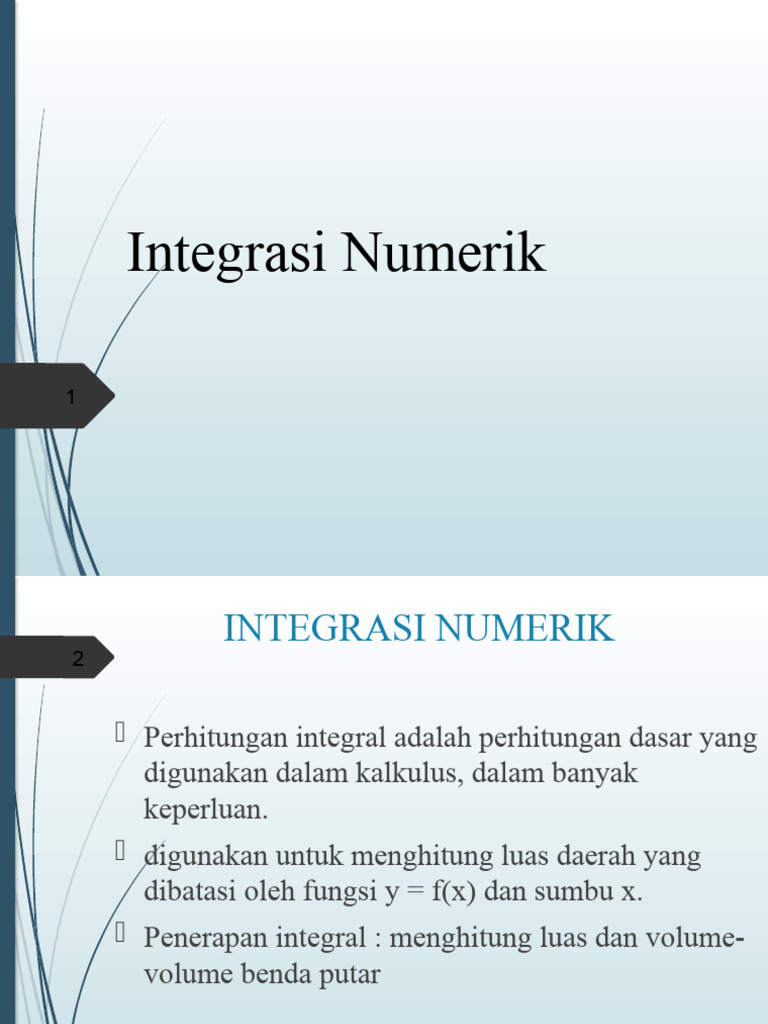 Integrasi Numerik - Reimann, Trapezoid, Simpson | PDF