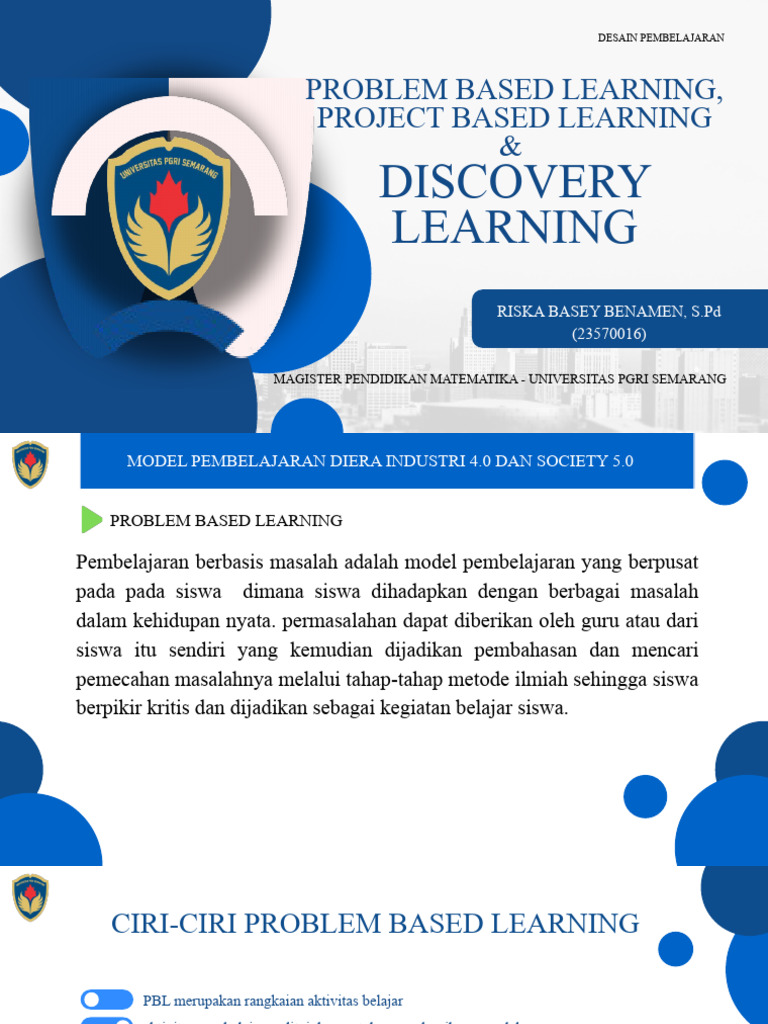 PBL, PJBL & Discovery Learning | PDF
