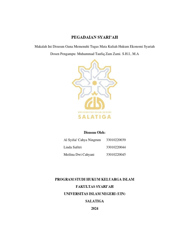 Pegadaian Syari'Ah Klp7 | PDF