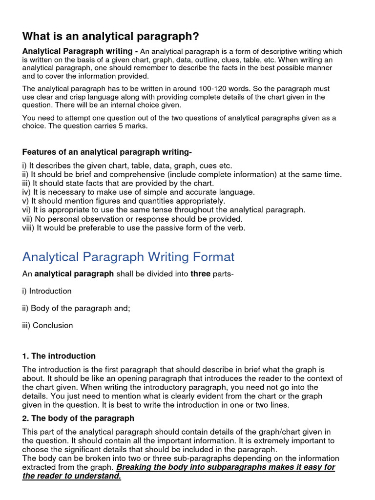 Analytical Paragraph | PDF | Chart