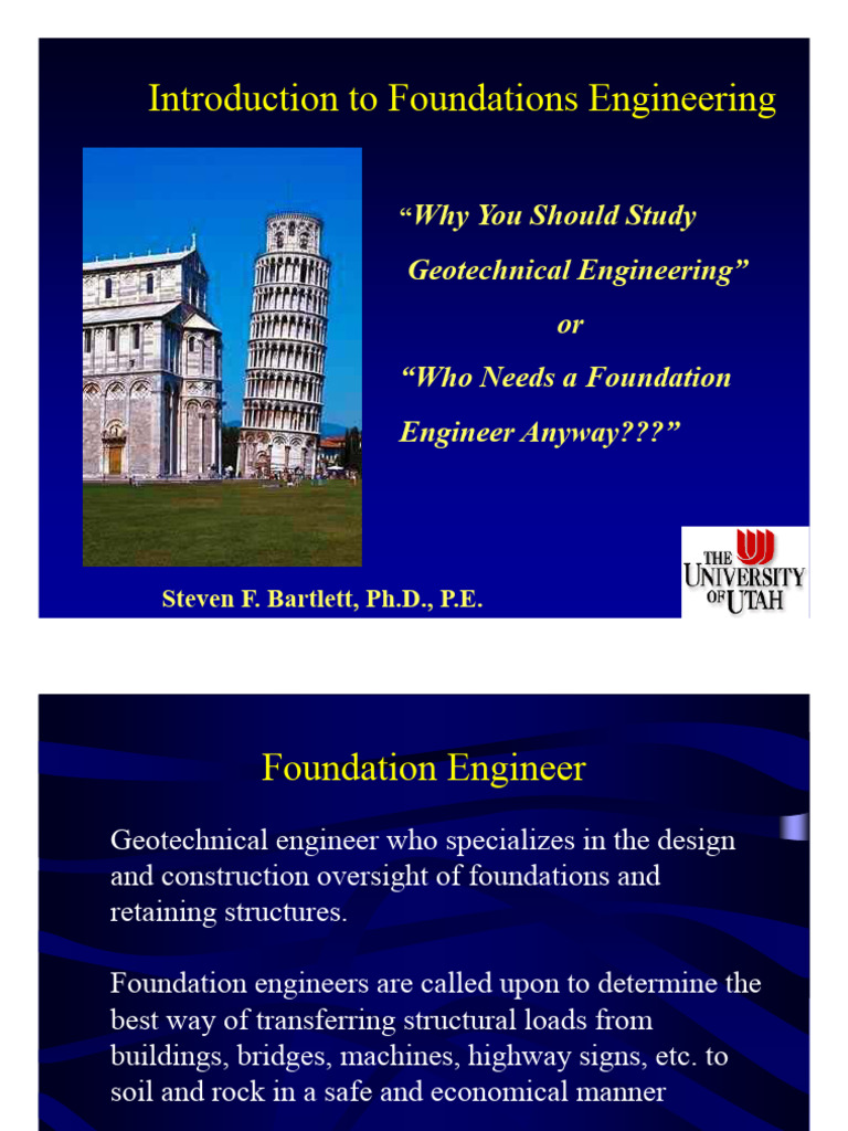 Introduction To Foundation Engineering - Utah | PDF | Deep Foundation ...