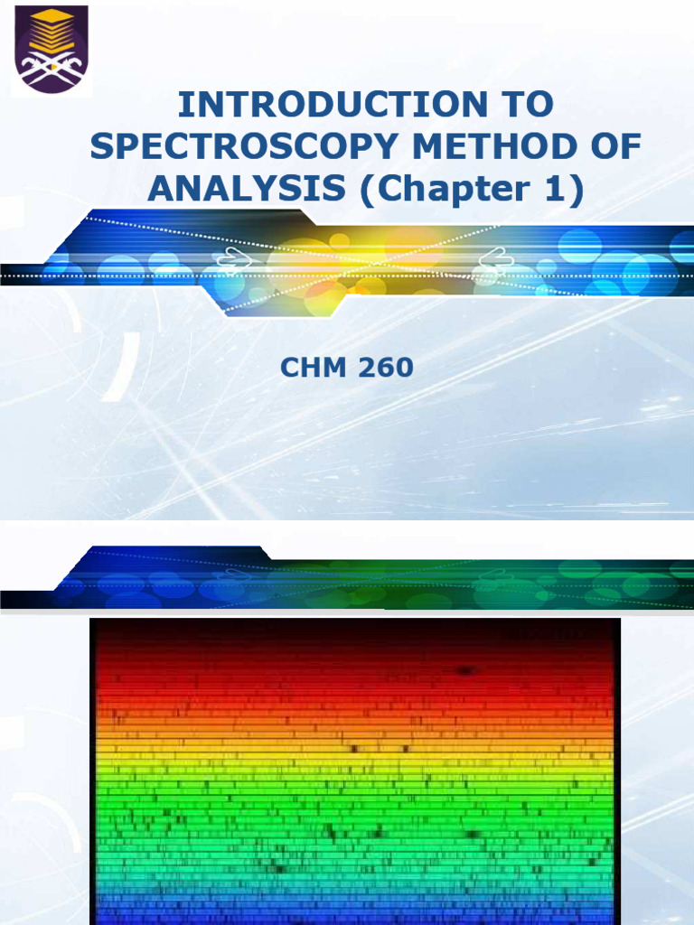 Introduction To Spectroscopic Methods of | PDF | Emission Spectrum | Energy Level