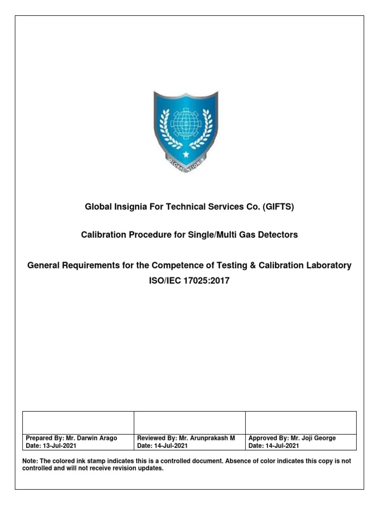 Gas Detector Calibration Guide | PDF | Calibration | Equipment