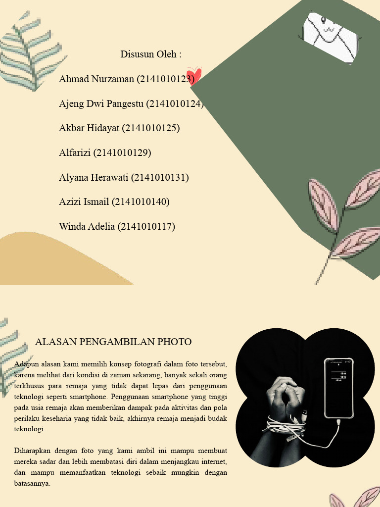 ALASAN PENGAMBILAN PHOTO | PDF