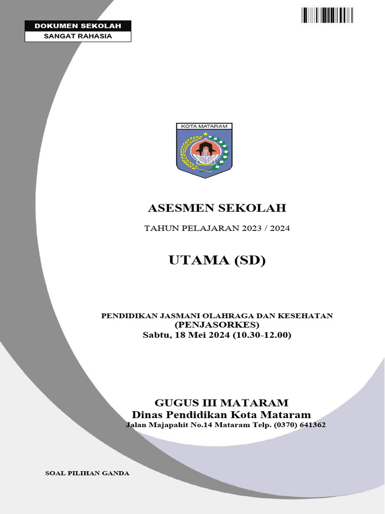 Sampul Soal Ujian TP 2023-2024 | PDF