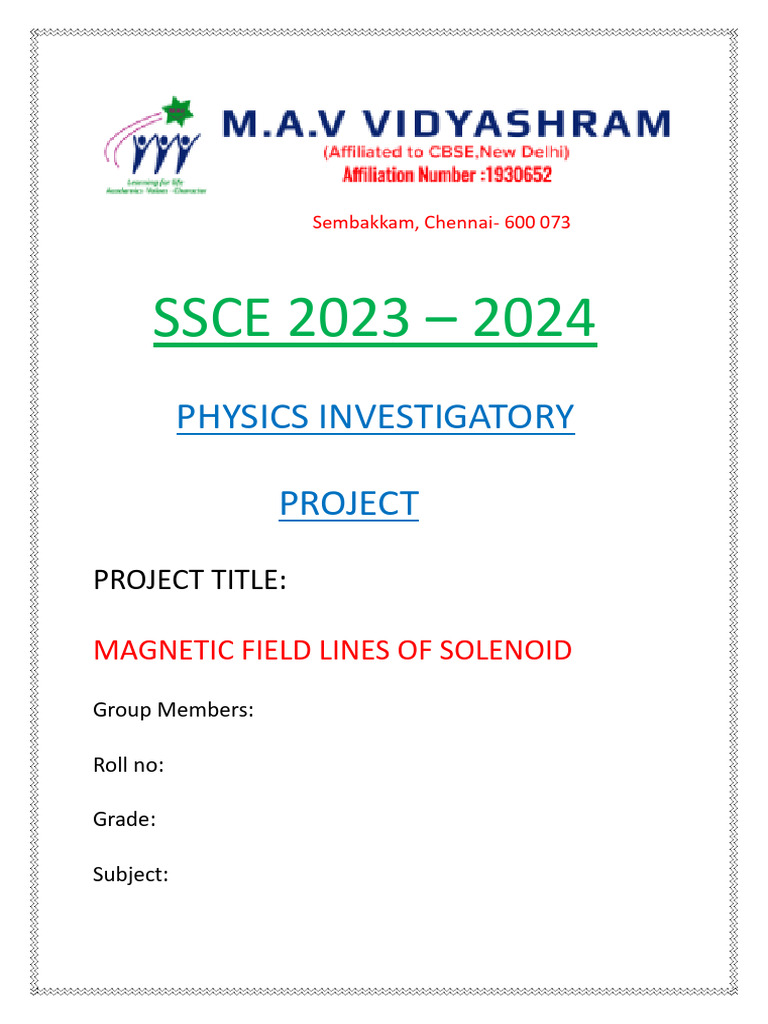 Mav Ip Physics-1 | PDF | Magnetic Field | Magnetism