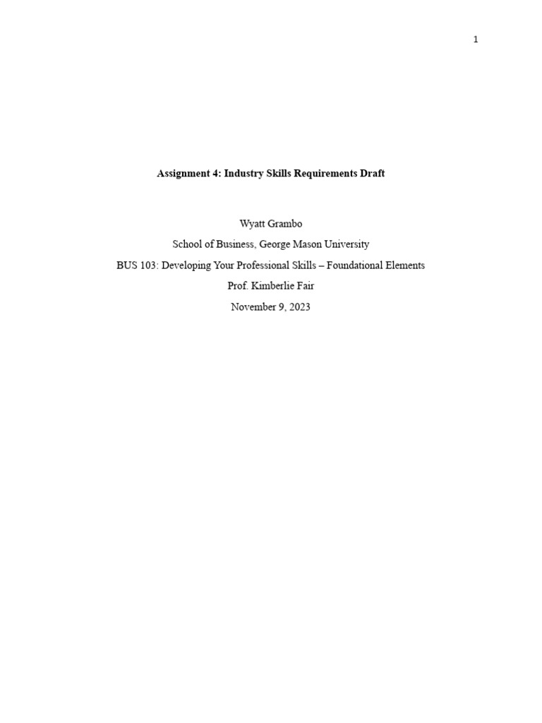 Bus 103 Assignment 4 - Grambo | PDF | Cognitive Science | Social Psychology