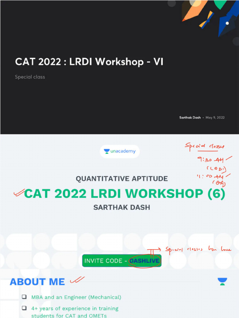 CAT 2022 LRDI Workshop VI With Anno | PDF