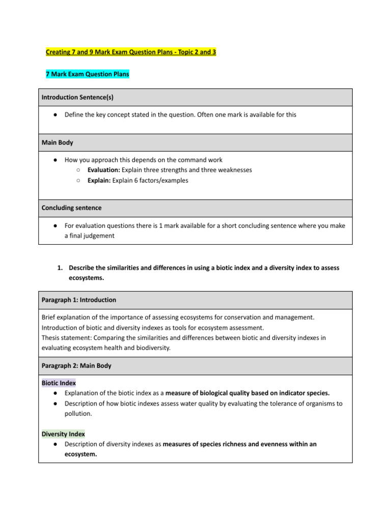 ESS ALL 7&9 MARKERS - Google Docs | PDF | Conservation Biology ...