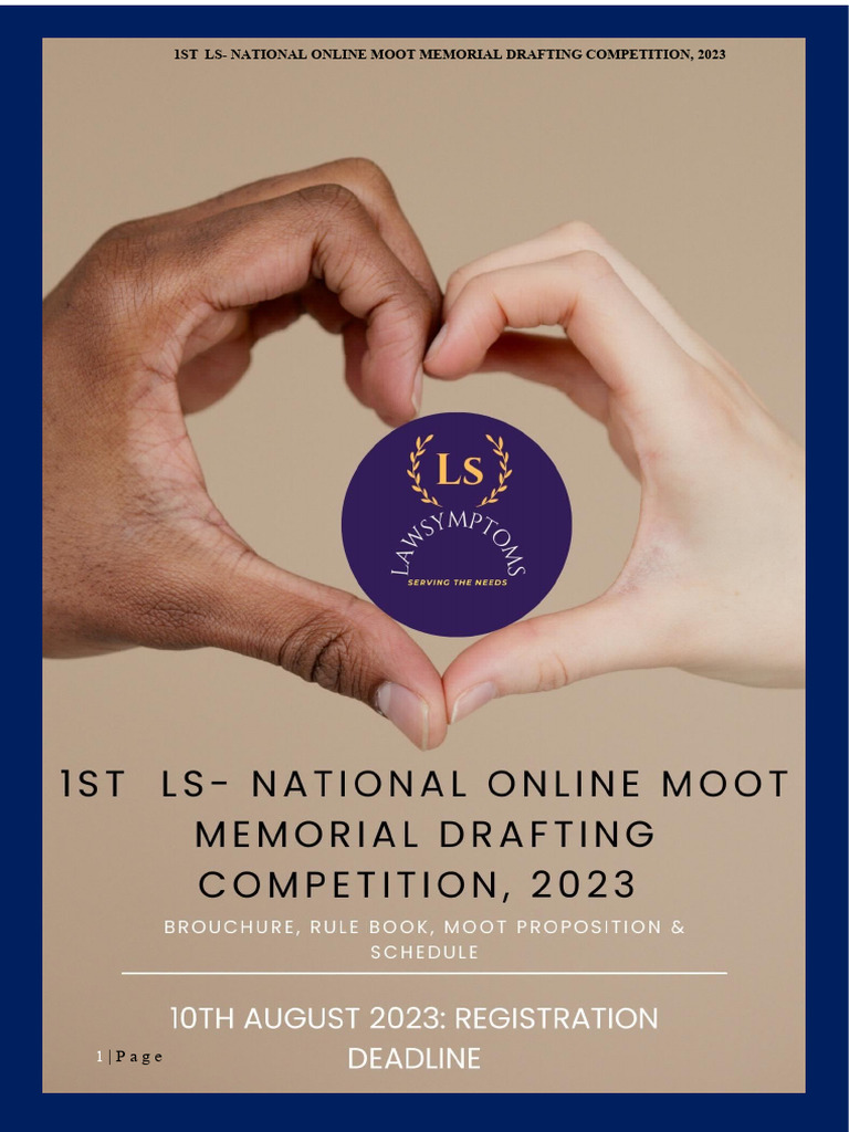 1ST LS - National Online Moot Memorial Drafting Competition 2023 | PDF ...