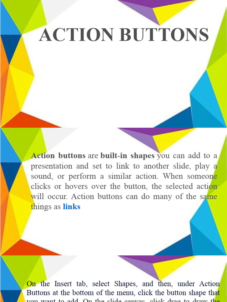 Inserting Action Buttons | PDF