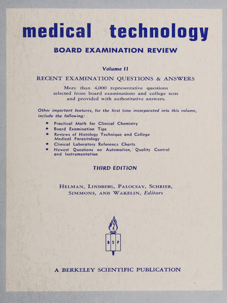 Alba's Medical Technology Board Examination Review Volume 2 | PDF ...