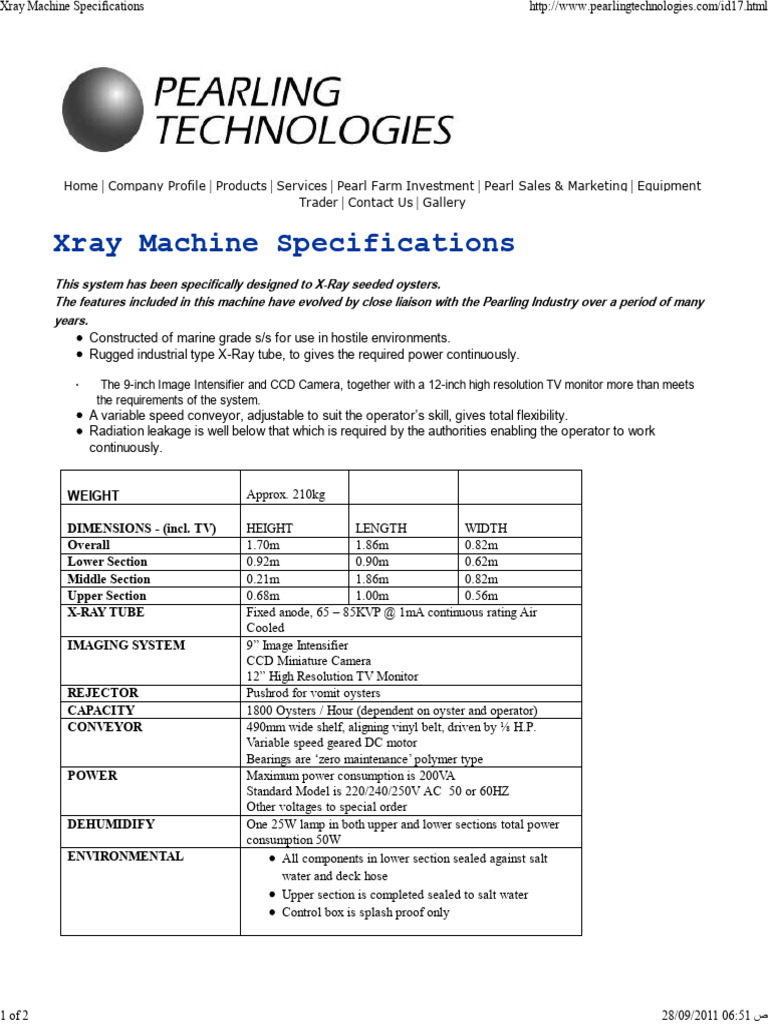 Xray Machine Specifications | Download Free PDF | X Ray | Vacuum Tube