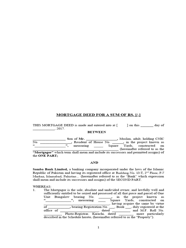 17.. SL - Mortgage Deed - Final 261212 - Marked Up | Download Free PDF ...