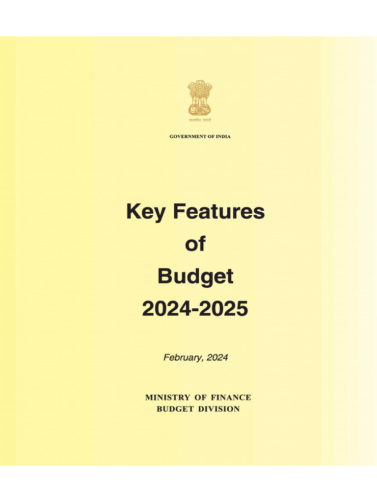 Key Features of Budget 2024-2025 | PDF