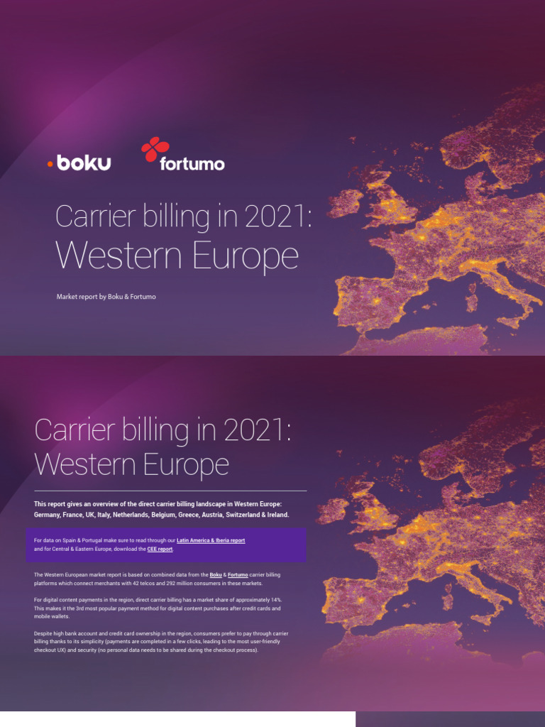 Carrier Billing in 2021 - Western Europe by Boku | PDF | Mobile Phones ...