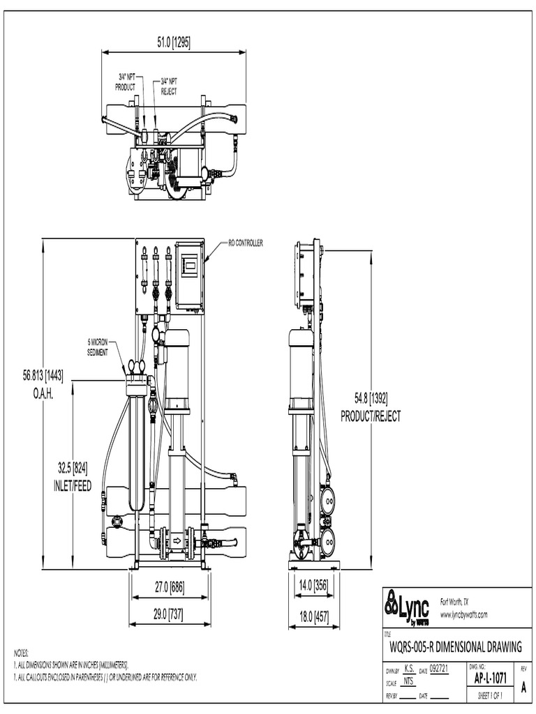 AP L 1071+rev.a+ (WQRS 005 R+Dimensional+Drawing) | PDF