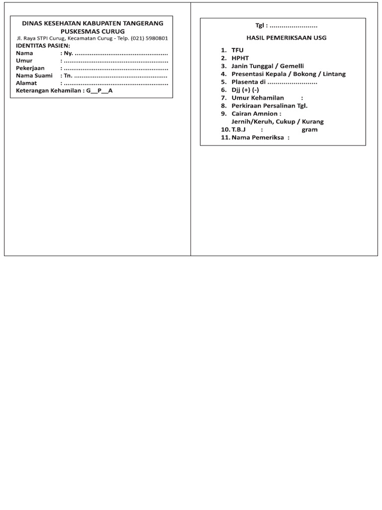 25 - Kartu Usg (Tik Merah) | PDF