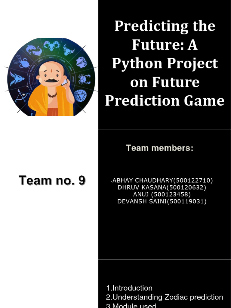 Python Zodiac Prediction Game Project | PDF | Computing | Computer ...