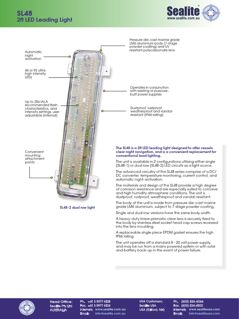 Sealite SL48 | PDF | Light Emitting Diode | Electrical Engineering