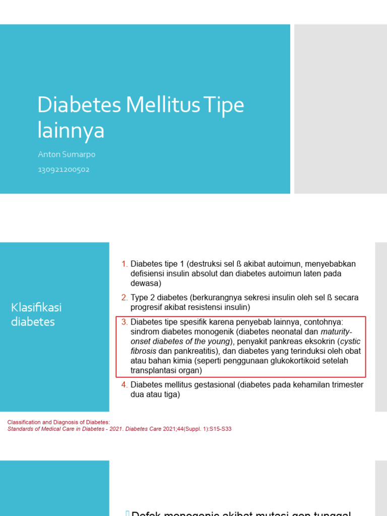 Klasifikasi Diabetes Mellitus 2021 | PDF | Pengembangan Diri