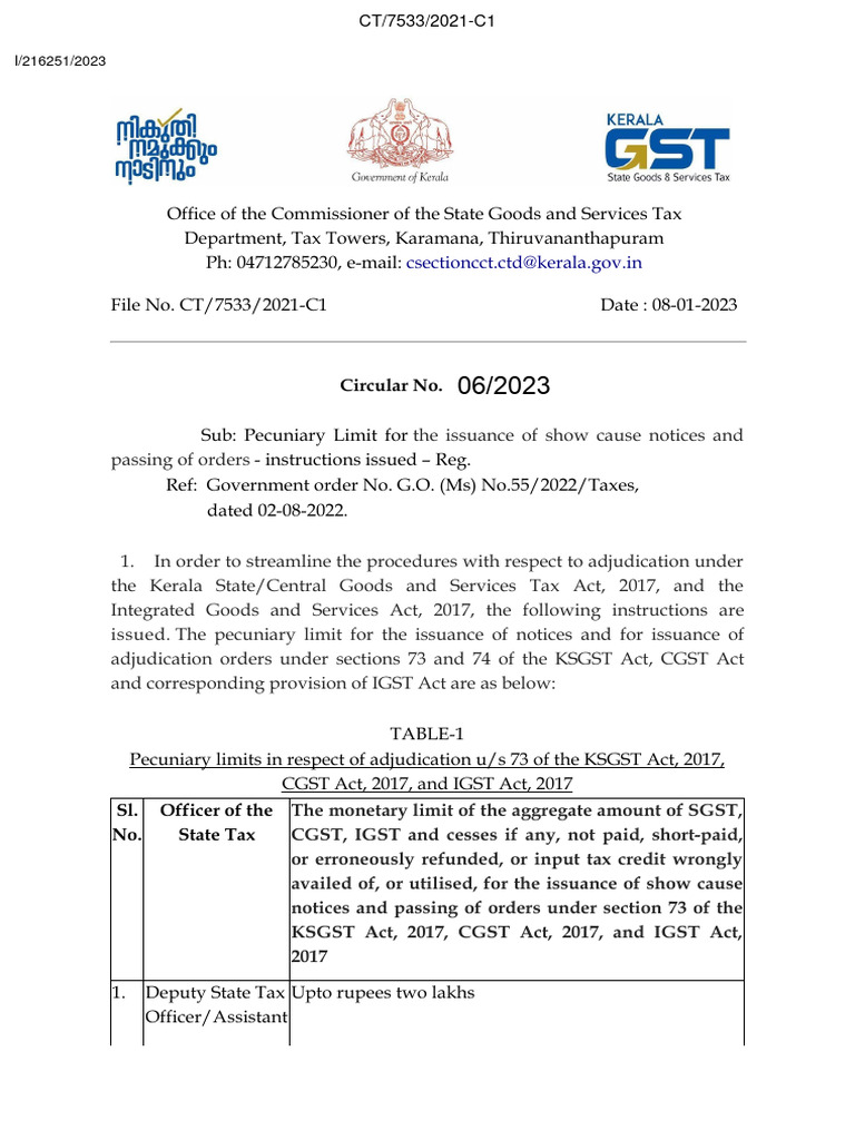 Circular 6 2023 | PDF | Government | Public Finance