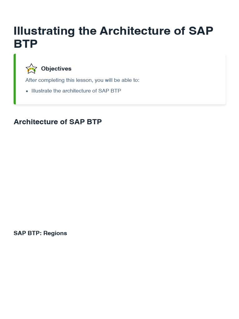 SAP BTP Architecture | PDF | Cloud Computing | Platform As A Service
