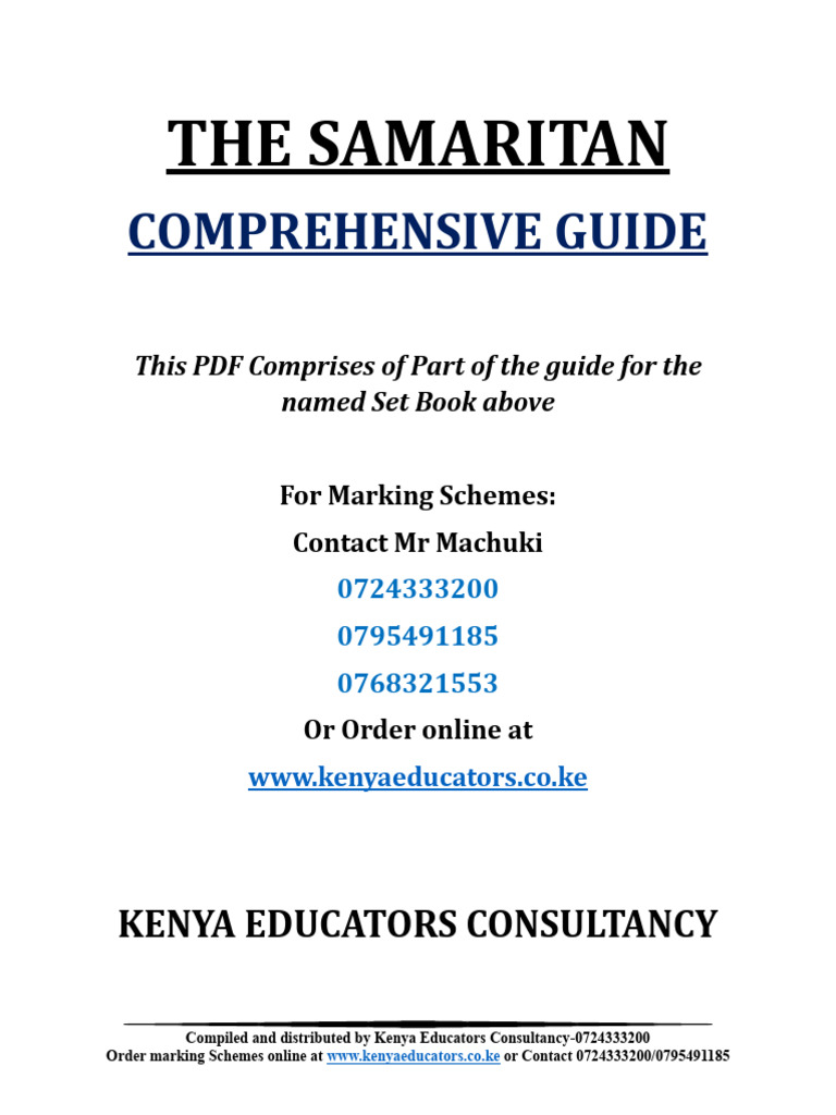 The Samaritan Guide Sample | PDF | Question | Essays