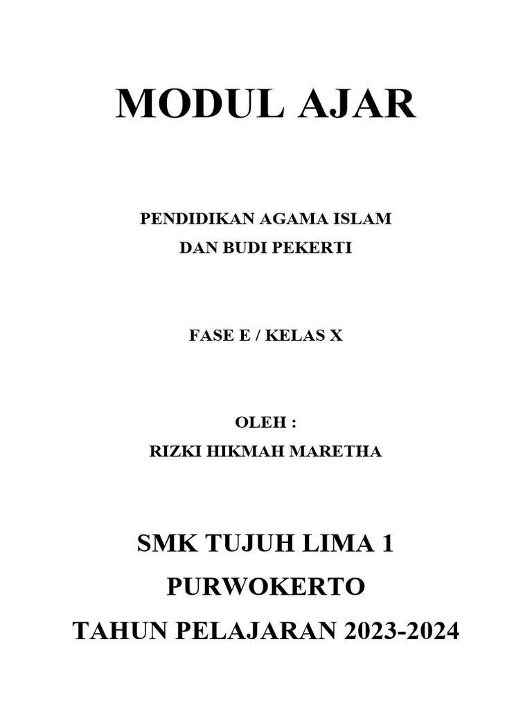 Modul Ajar | PDF
