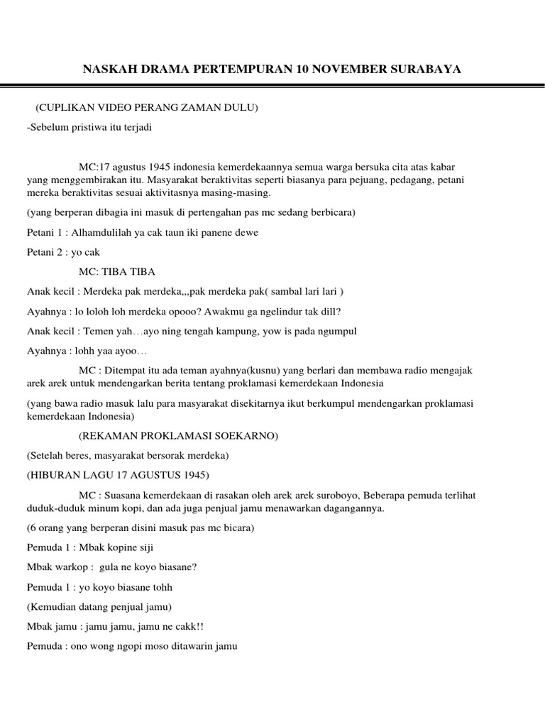 Naskah Drama Xi Dpib 2 | PDF