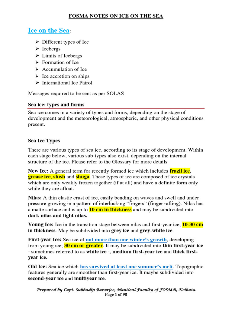 Understanding Sea Ice Types and Formation | PDF | Sea Ice | Physical ...
