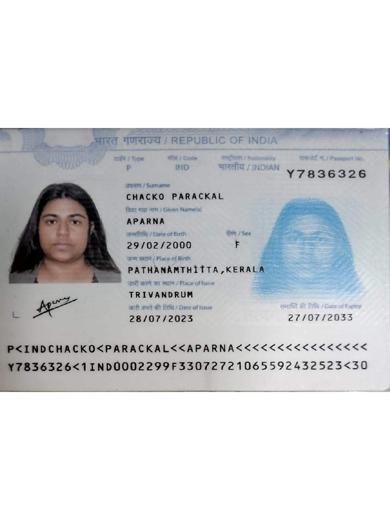Aparna's Passport | PDF