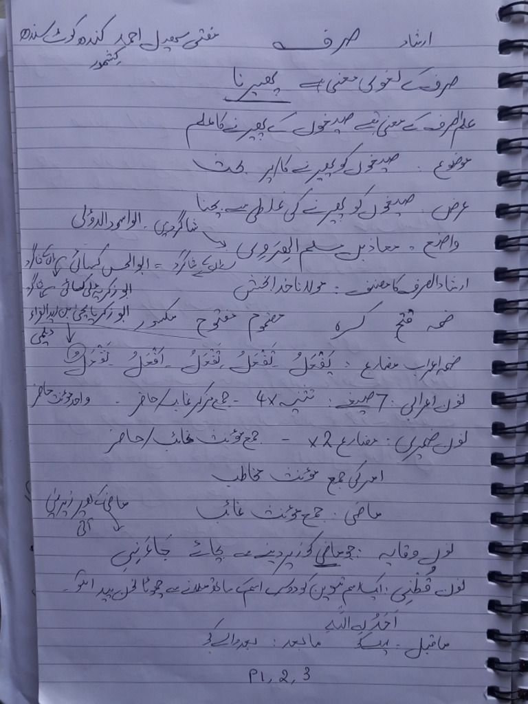 Sarf Notes | PDF