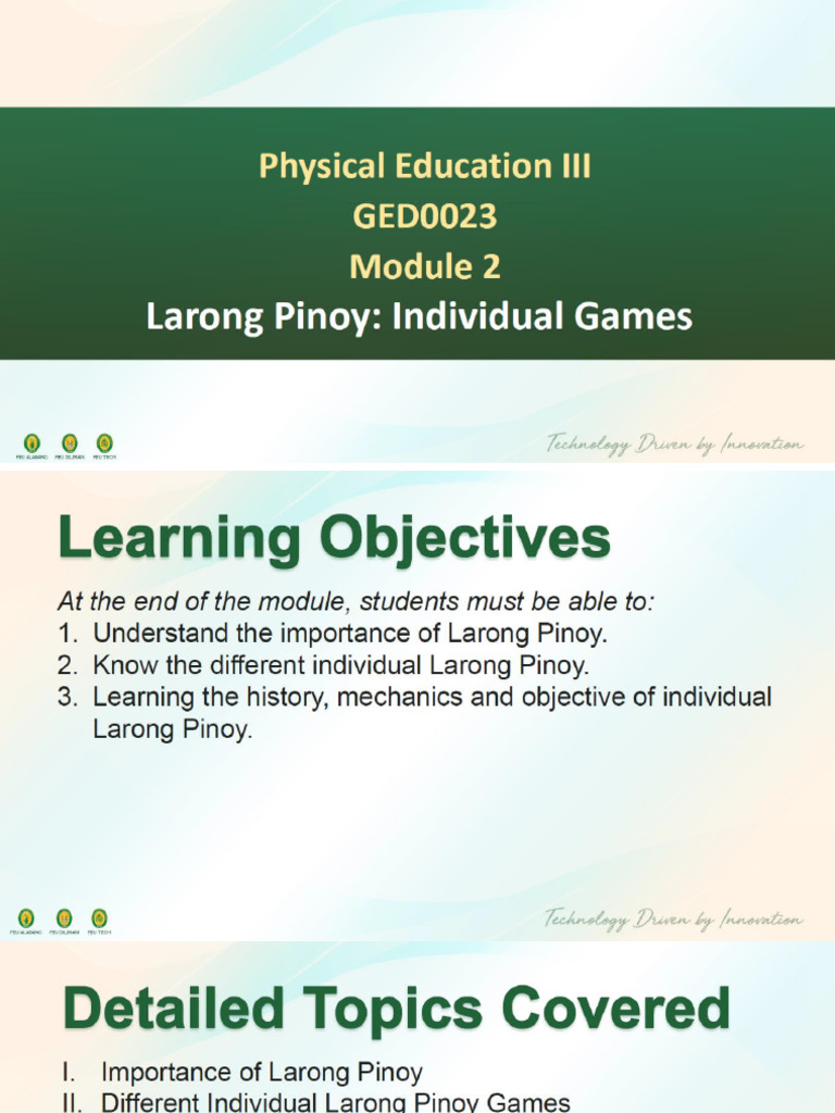 Module 2 Larong Pnoy | PDF | Hand