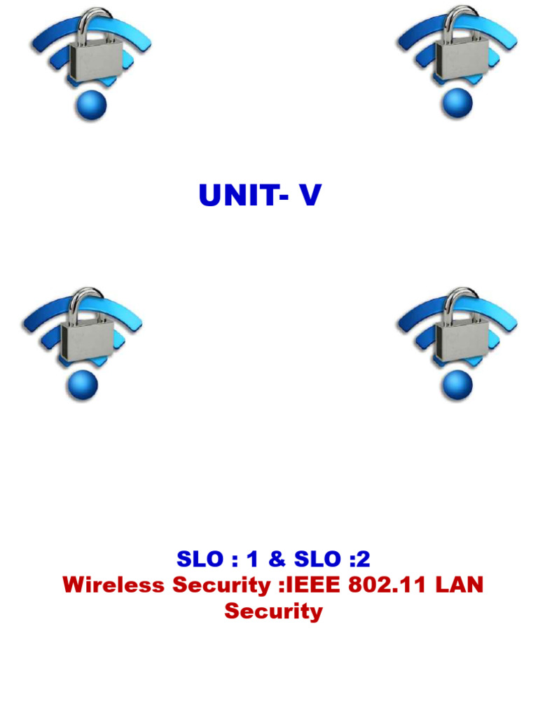 Unit - V | PDF | Wireless Lan | Computer Network
