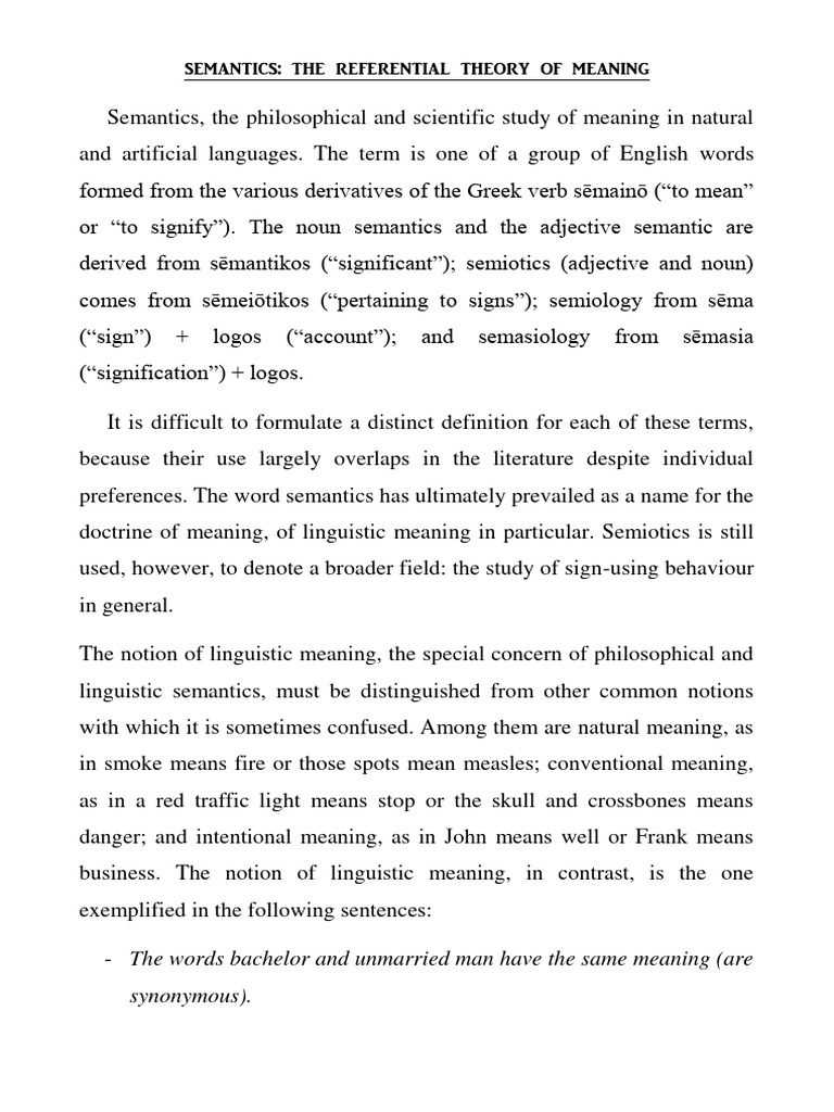 Semantics Pdf Semantics Logic 