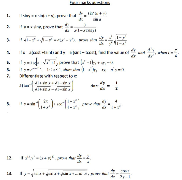 Advanced Calculus Problems | PDF
