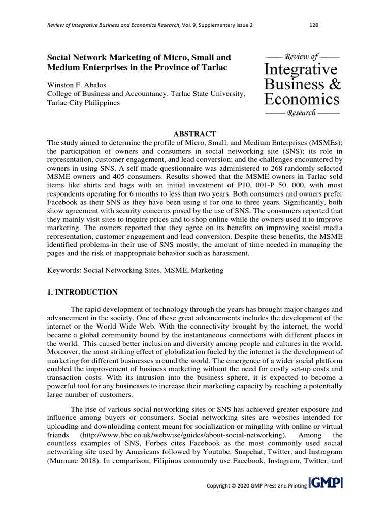 Tarlac Msme | PDF | Social Media | Popular Culture & Media Studies Tarlac Msme | PDF | Social Media | Popular Culture & Media Studies